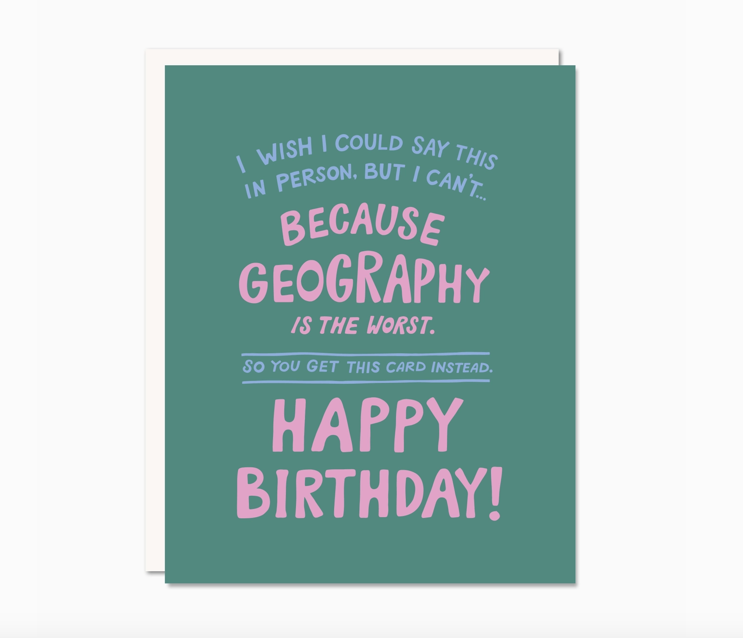Geography- Long Distance Birthday Card | The Nordic Home Shop